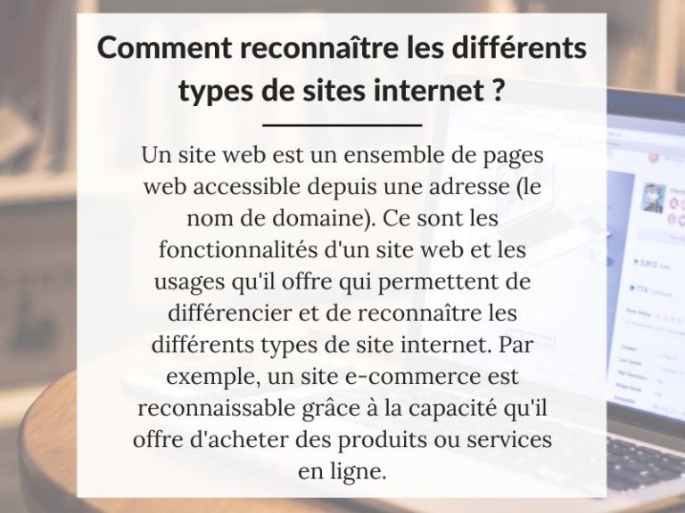 Quels sont les différents types de site internet