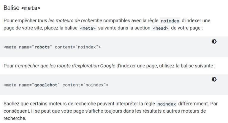 Pourquoi et comment ne pas référencer une page web